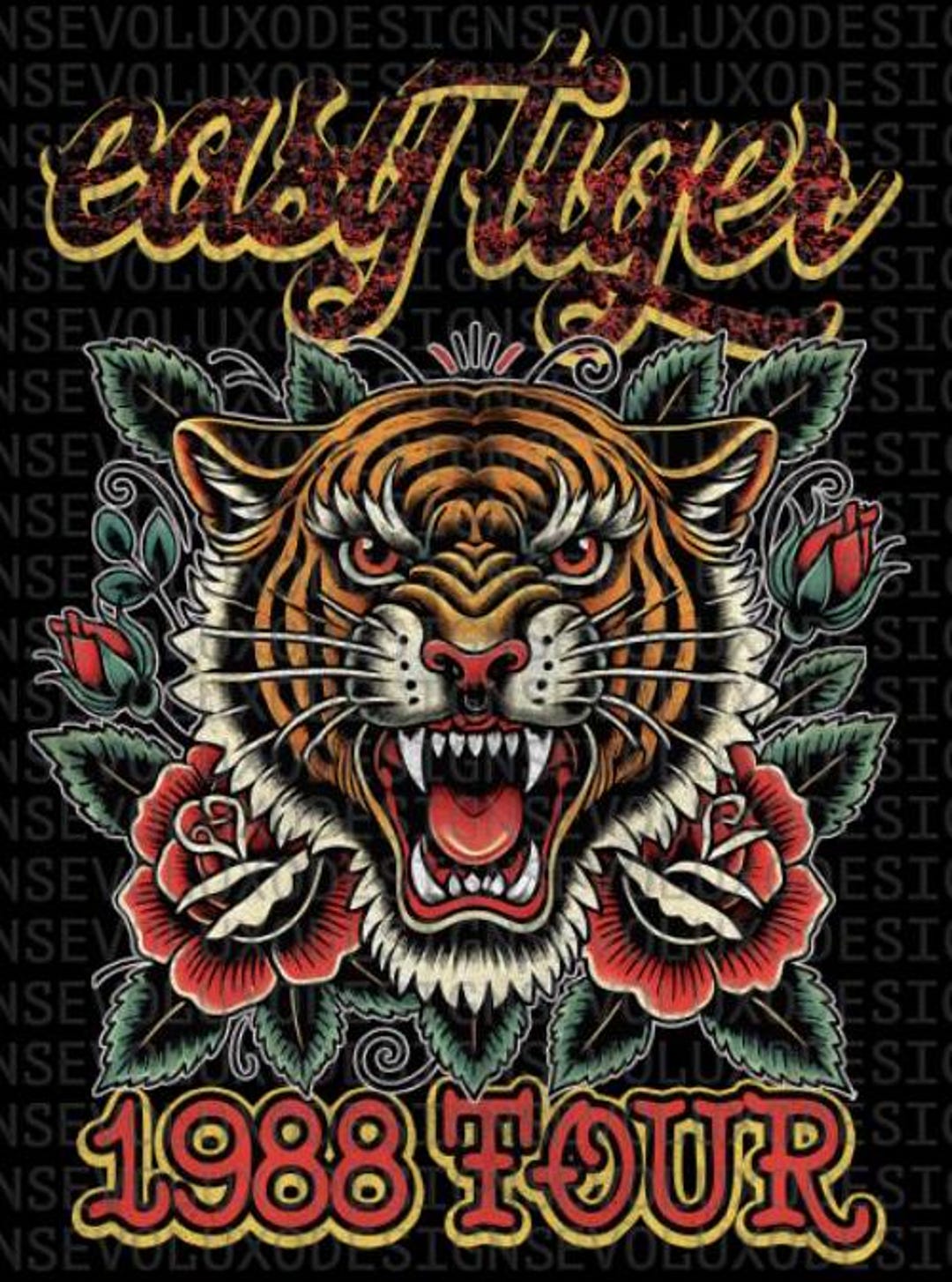 Easy Tiger Tattoo Style Sublimation DTF DTG Print PNG File T Shirt ...