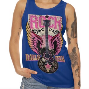 Dallas Rock Tee Texas Musician Fashion Guitar Design Shirttee Digital ...