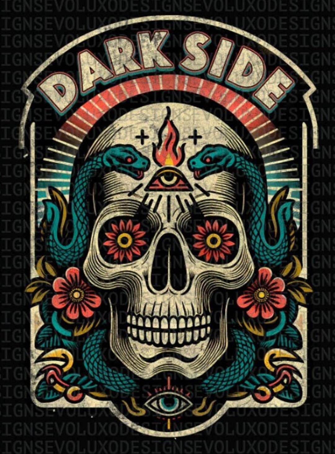 Dark Sidel Art Digital Sublimation DTF DTG Print PNG Filet Shirt - Etsy