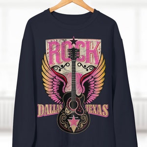 Dallas Rock Tee Texas Musician Fashion Guitar Design Shirttee Digital ...