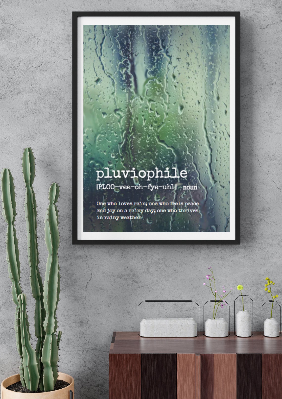 Pluviophile Definition Print (version 1) | A4 Size | Rain Lover ...