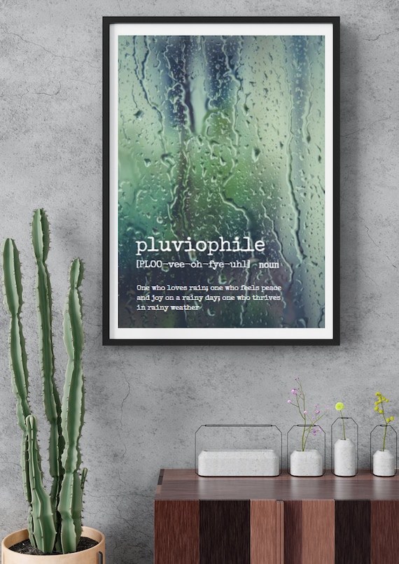 Pluviophile Definition Print version 1 A4 Size Rain - Etsy