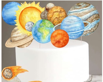 Solar System Cake Topper - Etsy