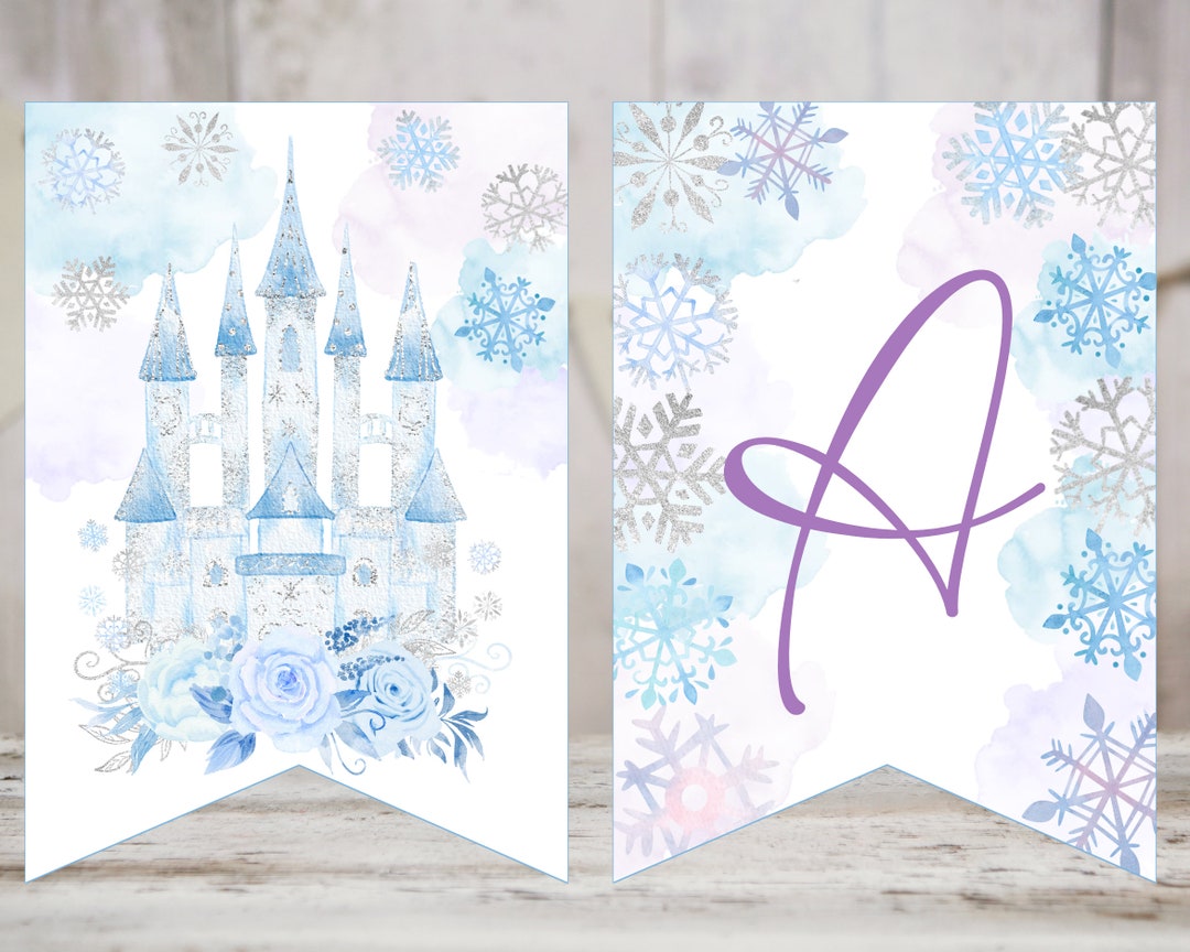 Modern Winter Birthday Banner, Winter Wonderland, Winter Princess ...