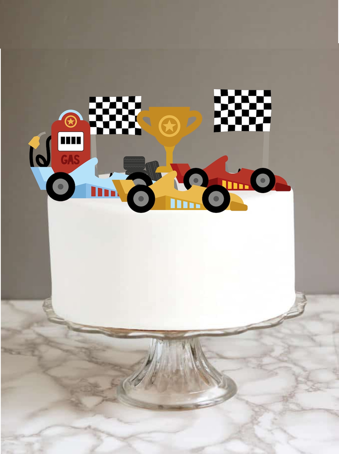 Race Car Cake Topper Race Car Birthday Party Printable Race - Etsy