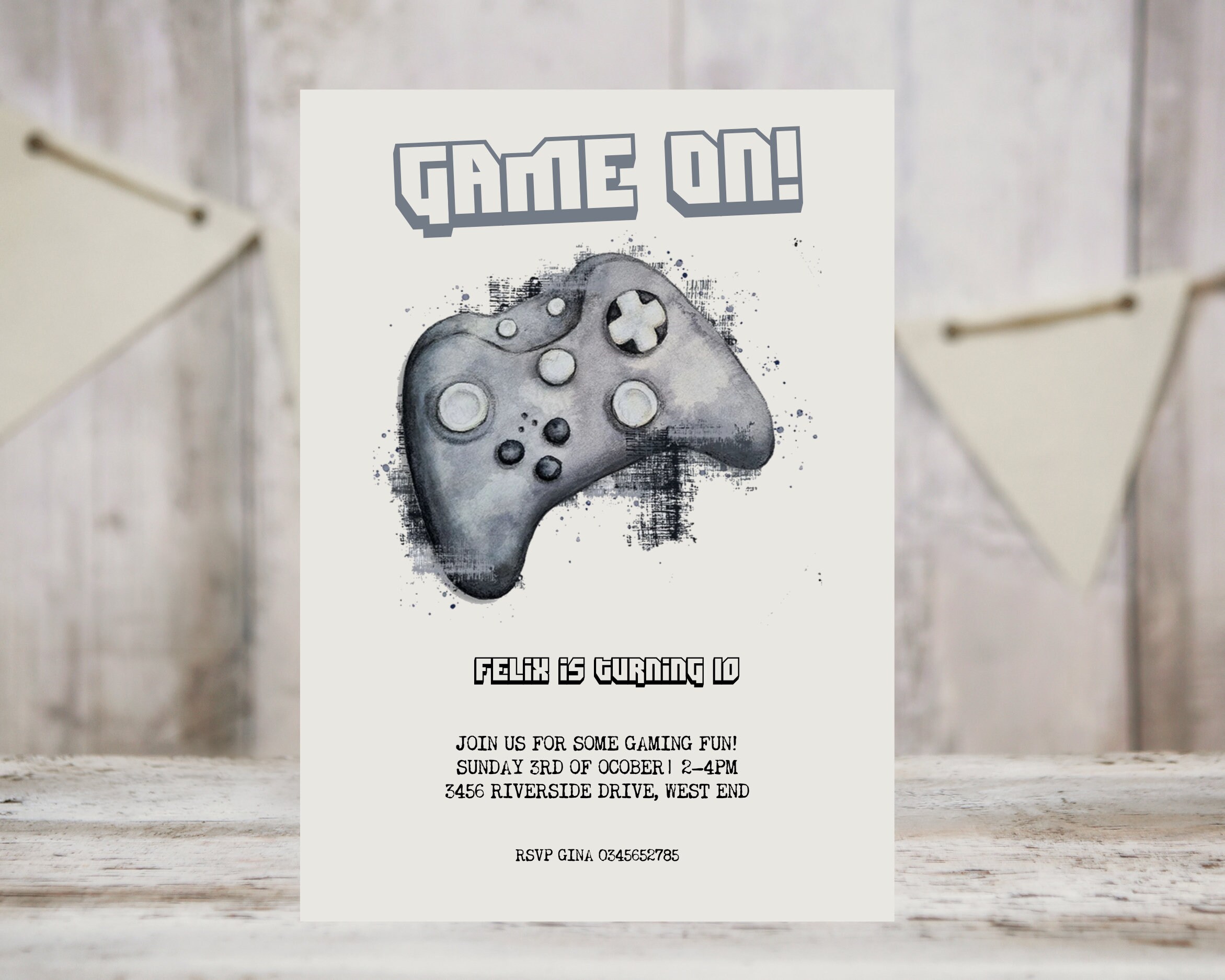 Gamer Birthday Invitation, Video Game Party Invitation, Game On, Gaming ...