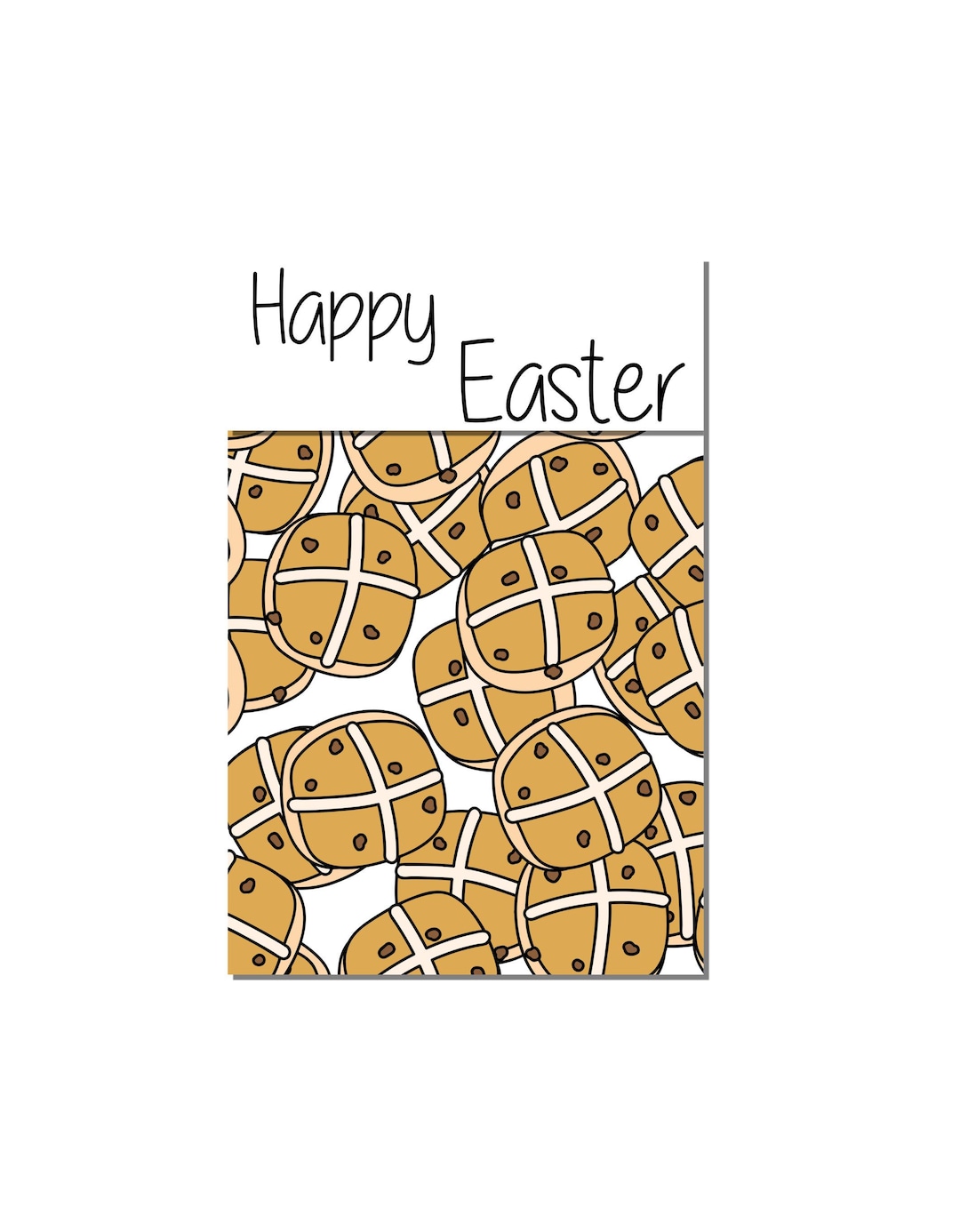 DIGITAL Easter Buns Printable Folding Top Cookie Card 4.1x5.5in Folded ...