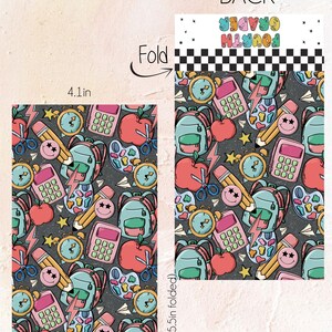 DIGITAL Cool Back to School Printable Folding Top Cookie Card| 4.1x5 ...