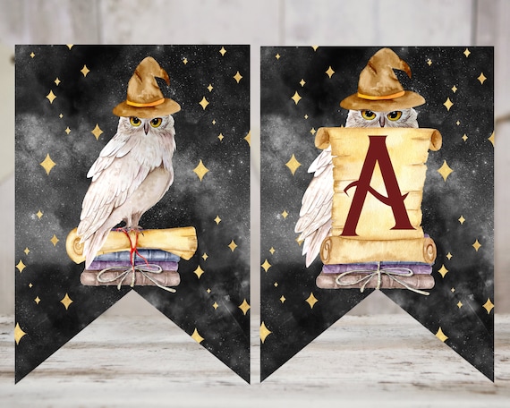 Wizard Birthday Banner Printable Wizard Bunting Editable - Etsy