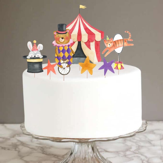 Circus Cake Topper Circus Birthday Party Printable Circus - Etsy UK