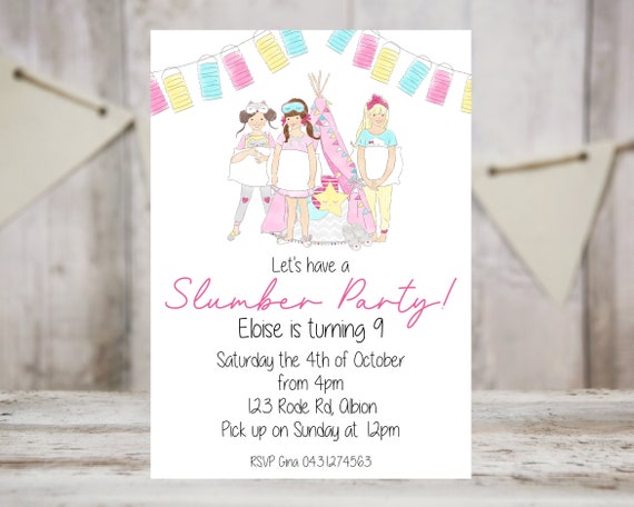 Invitation Slumber Party