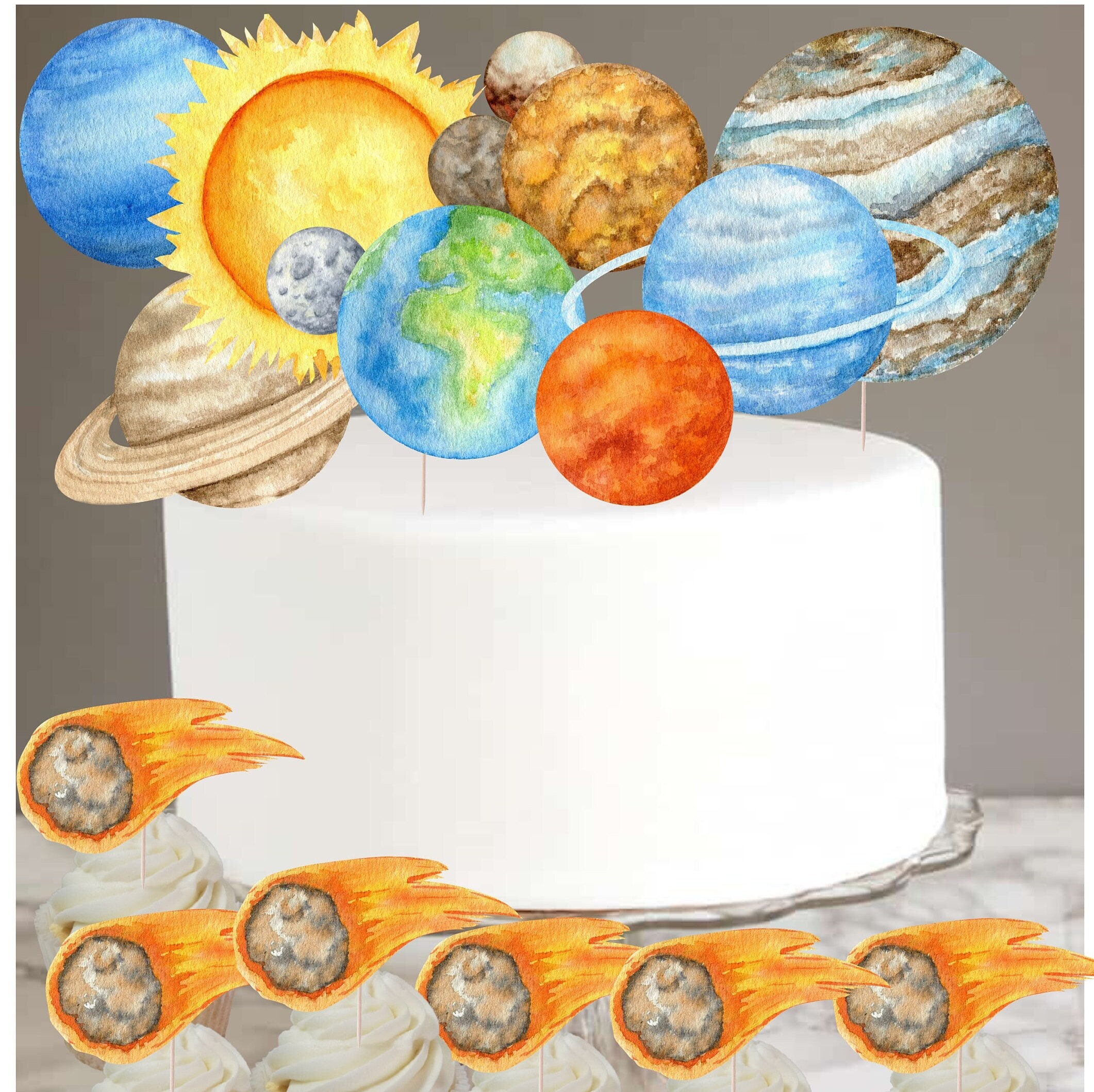 Telescope With Solar System Cake