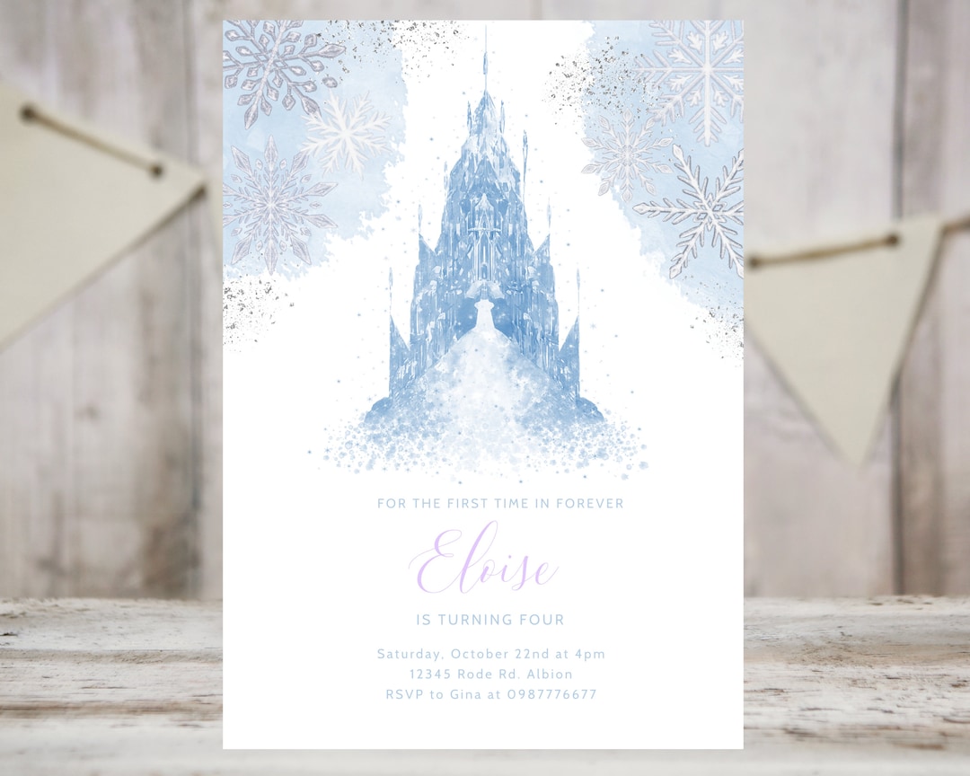Frozen Birthday Invitation Ice Castle Frozen Castle Princess Girl ...