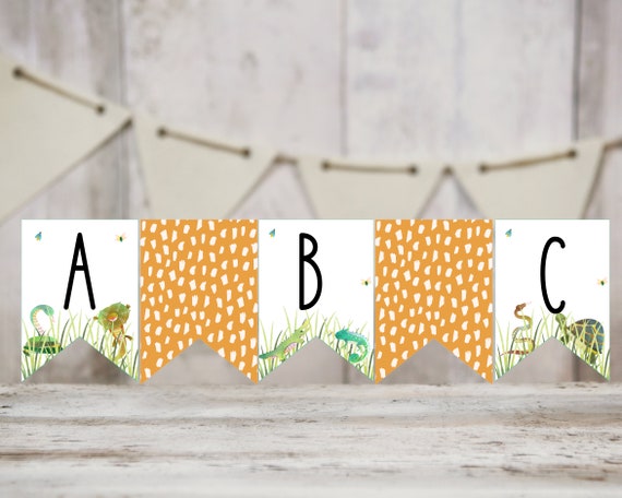 Reptile Birthday Banner Reptile Party Reptile Bunting - Etsy