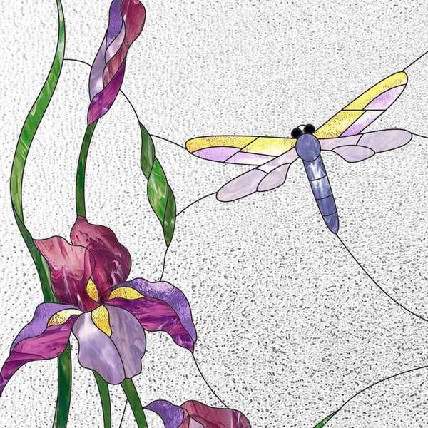 Dragonfly Pattern Stained Glass - Etsy
