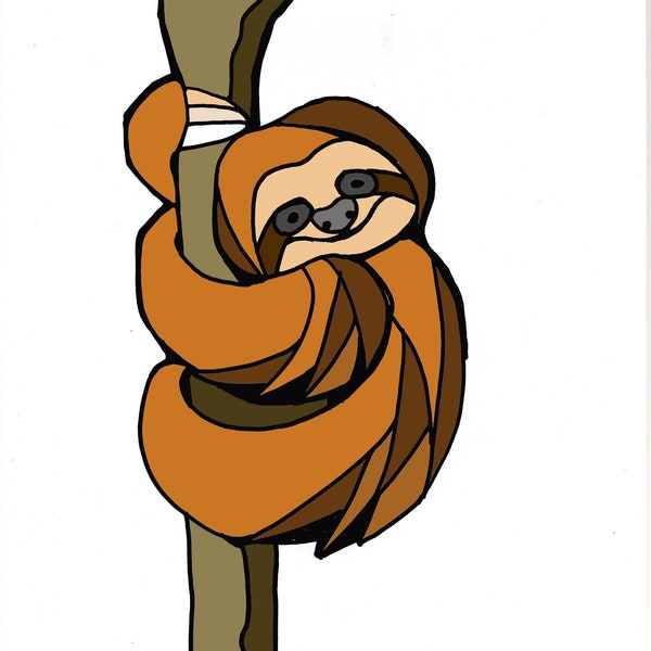 Stained Glass Sloth Patterns - Etsy
