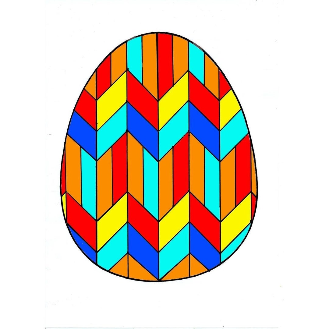 Easter Egg Suncatcher Pattern, Stain Glass Holiday Template, Stained ...