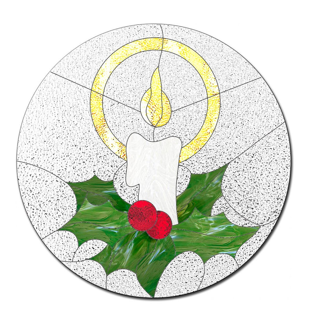 Stained Glass Christmas Suncatcher Pattern Stain Glass - Etsy