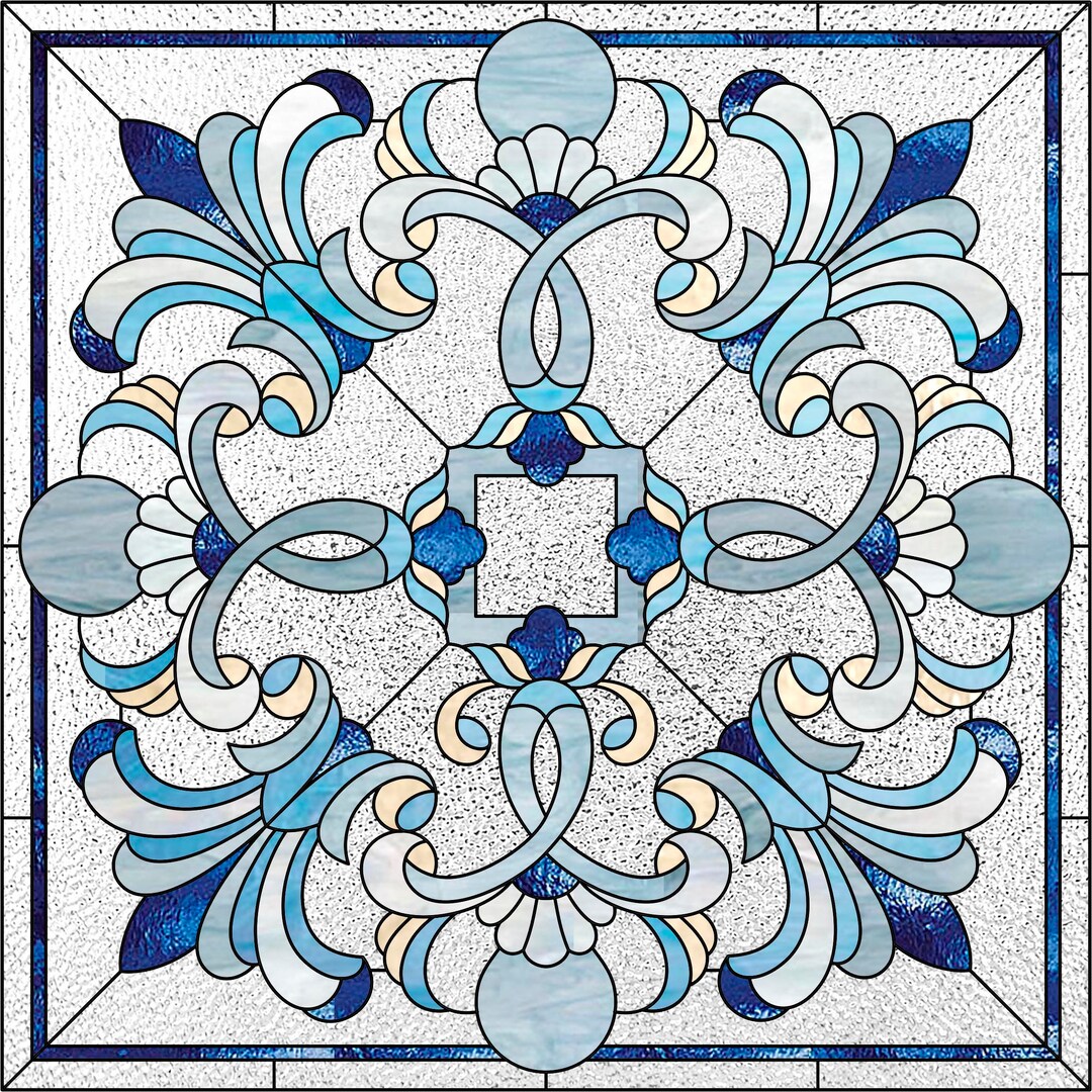 Stained Glass Geometric & Abstract Pattern PDF, Stain Glass Window ...