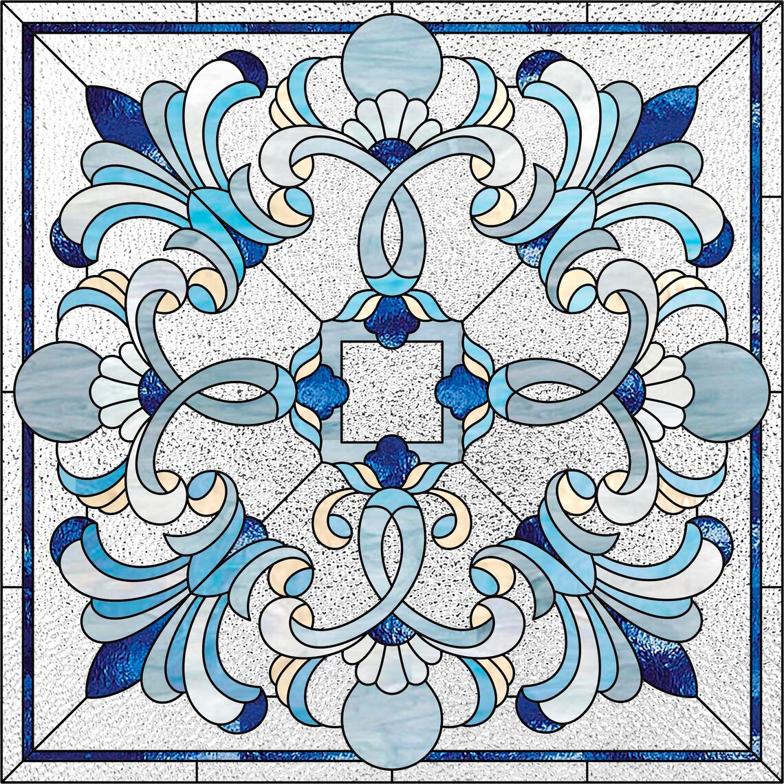 Stained Glass Geometric & Abstract Pattern PDF, Stain Glass Window ...