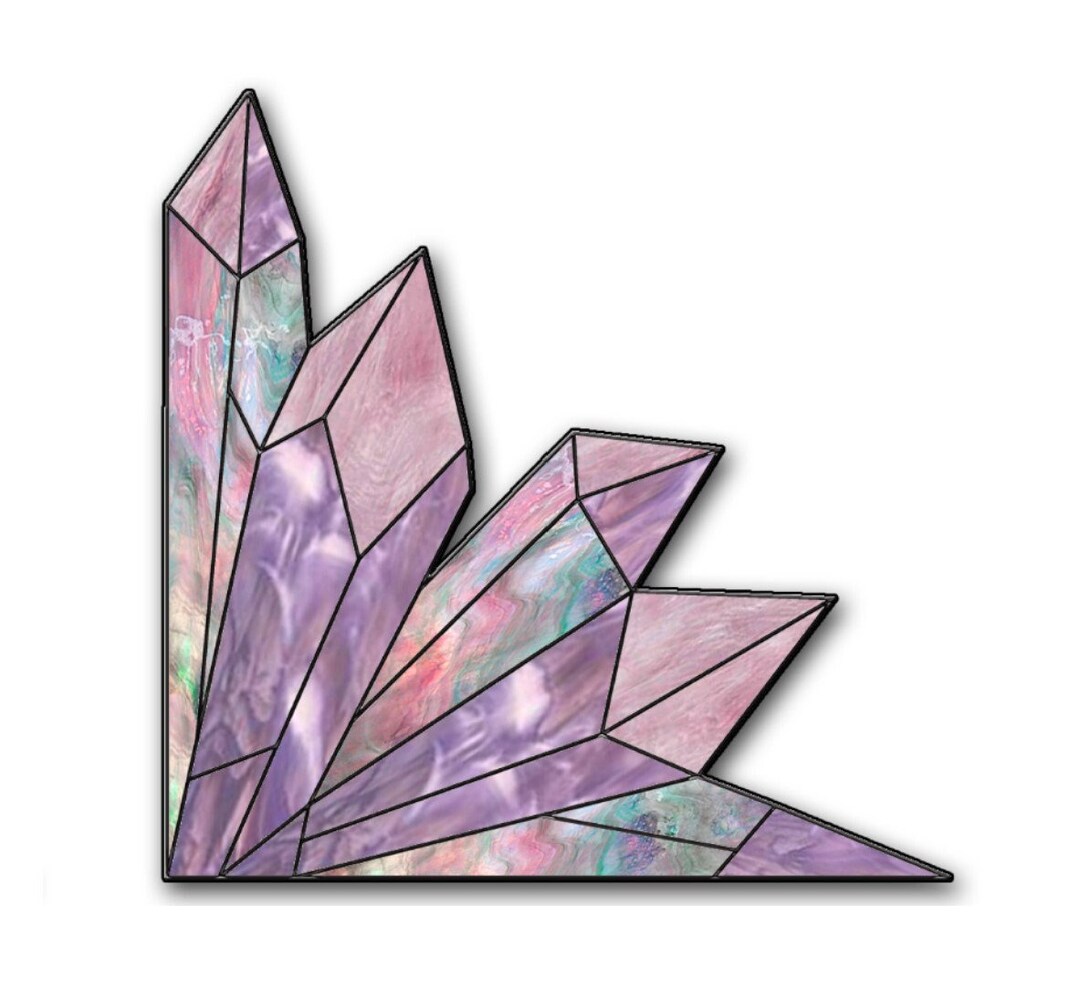 Crystal Stained Glass Pattern to Download PDF, Easy Stain Glass Window ...