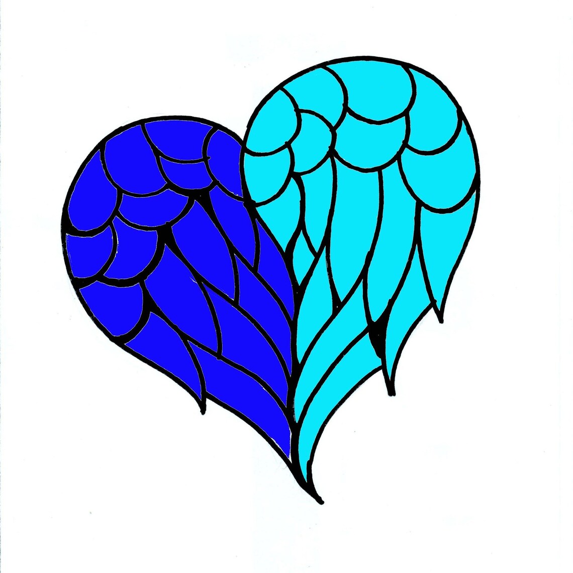 Stained Glass Wings Pattern, Stain Glass Saint Valentine's Day Pattern ...