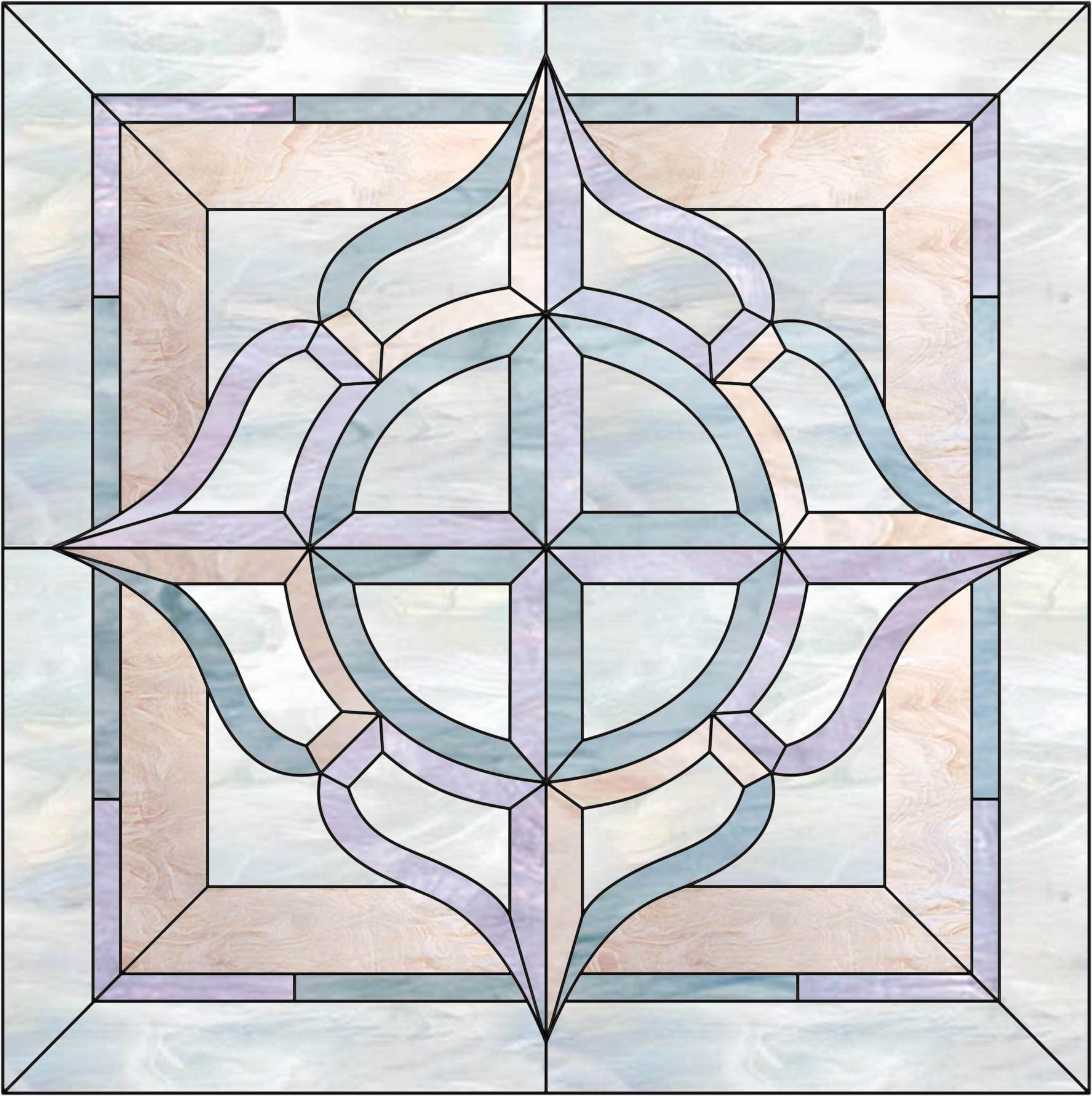 Stained Glass Geometric & Abstract Pattern PDF, Modern Stain Glass ...