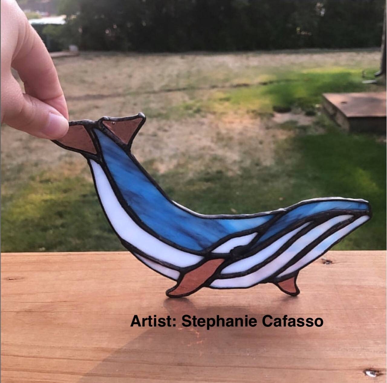 Whale Stained Glass PDF File Pattern, Sea Life Pattern, Stained Glass ...