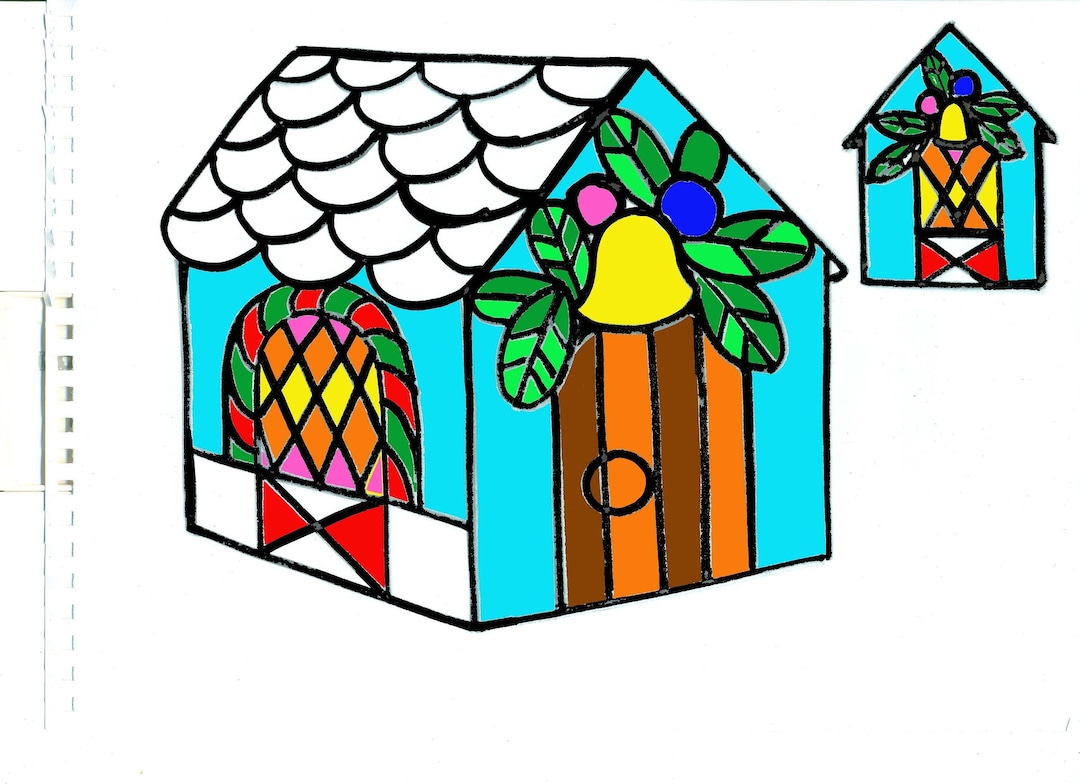 3D Gingerbread Stained Glass Christmas Pattern to Download, Xmas ...