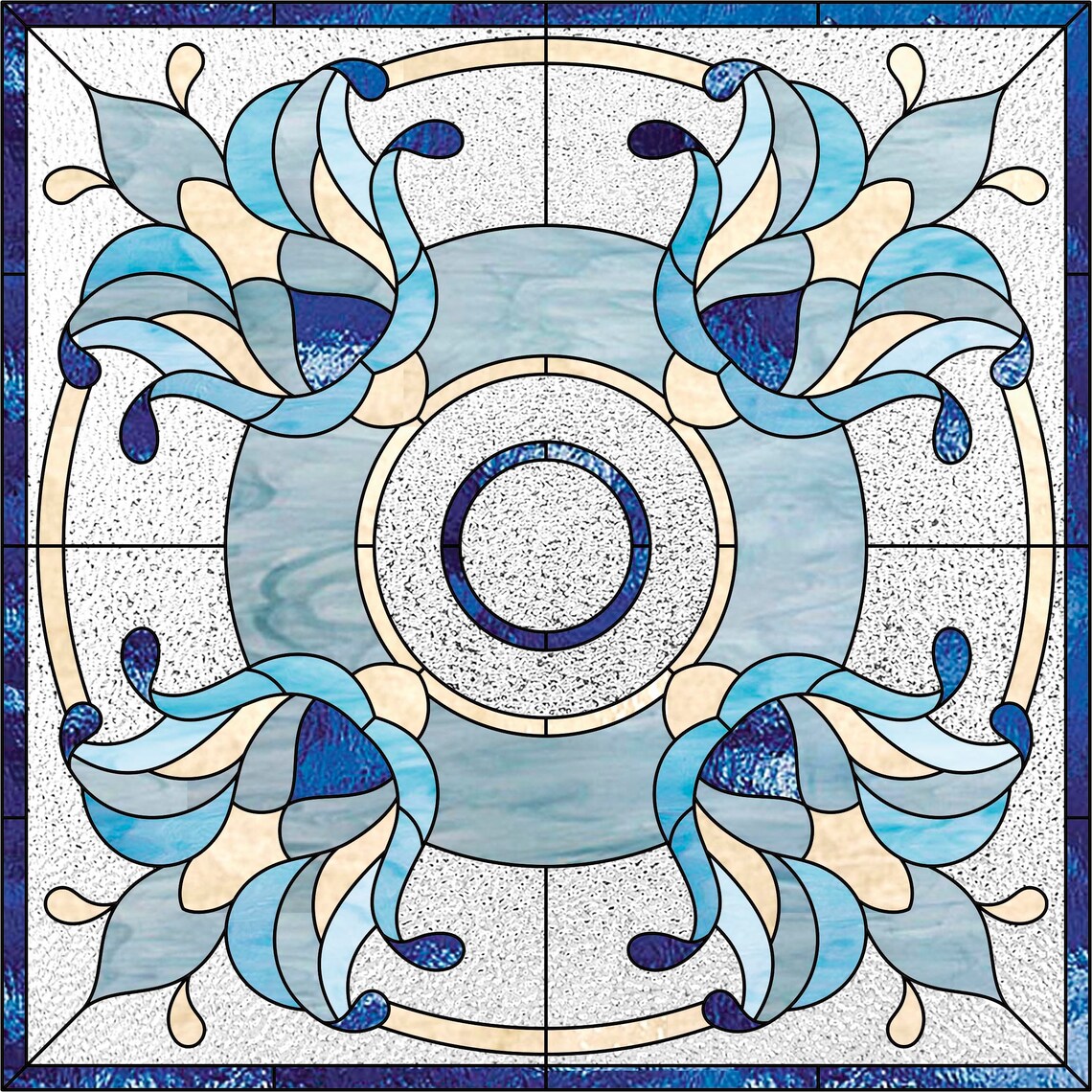 Stained Glass Geometric & Abstract Pattern PDF, Stain Glass Window ...