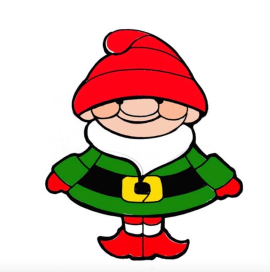 Christmas Dwarf Stained Glass Pattern Christmas Ornament - Etsy