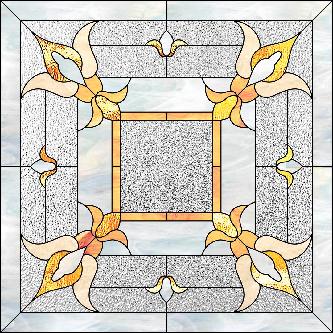 Stained Glass Geometric & Abstract Pattern PDF, Stain Glass Window ...