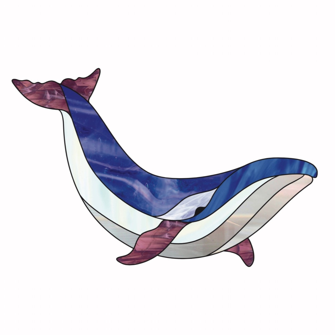 Whale Stained Glass Pdf File Pattern Sea Life Pattern Stained Glass 2892