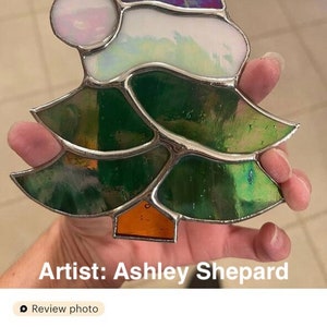 Stained Glass Christmas Ornament Patterns (a Set of 4), Christmas Tree ...