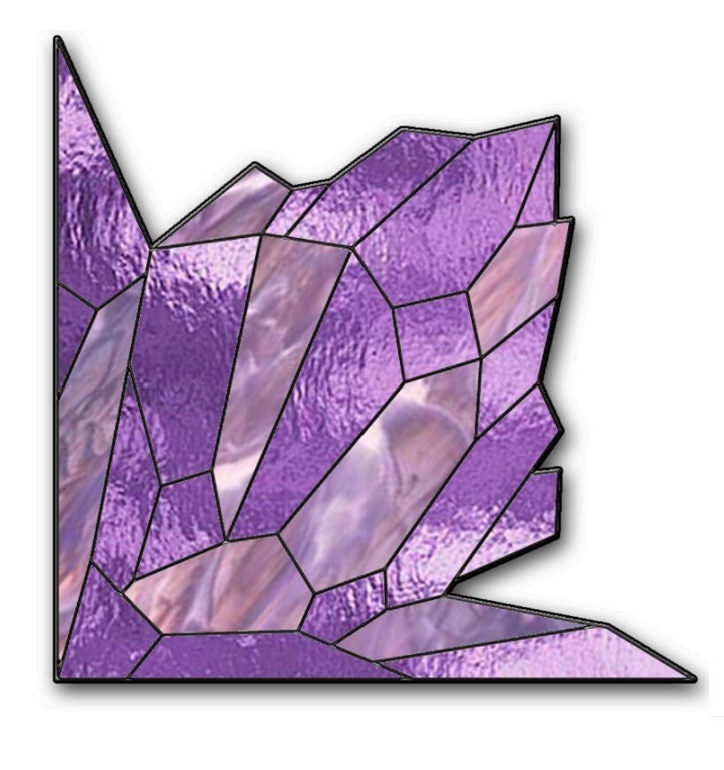 Crystal Cluster Stained Glass Pattern to Download PDF, Easy Stain Glass ...