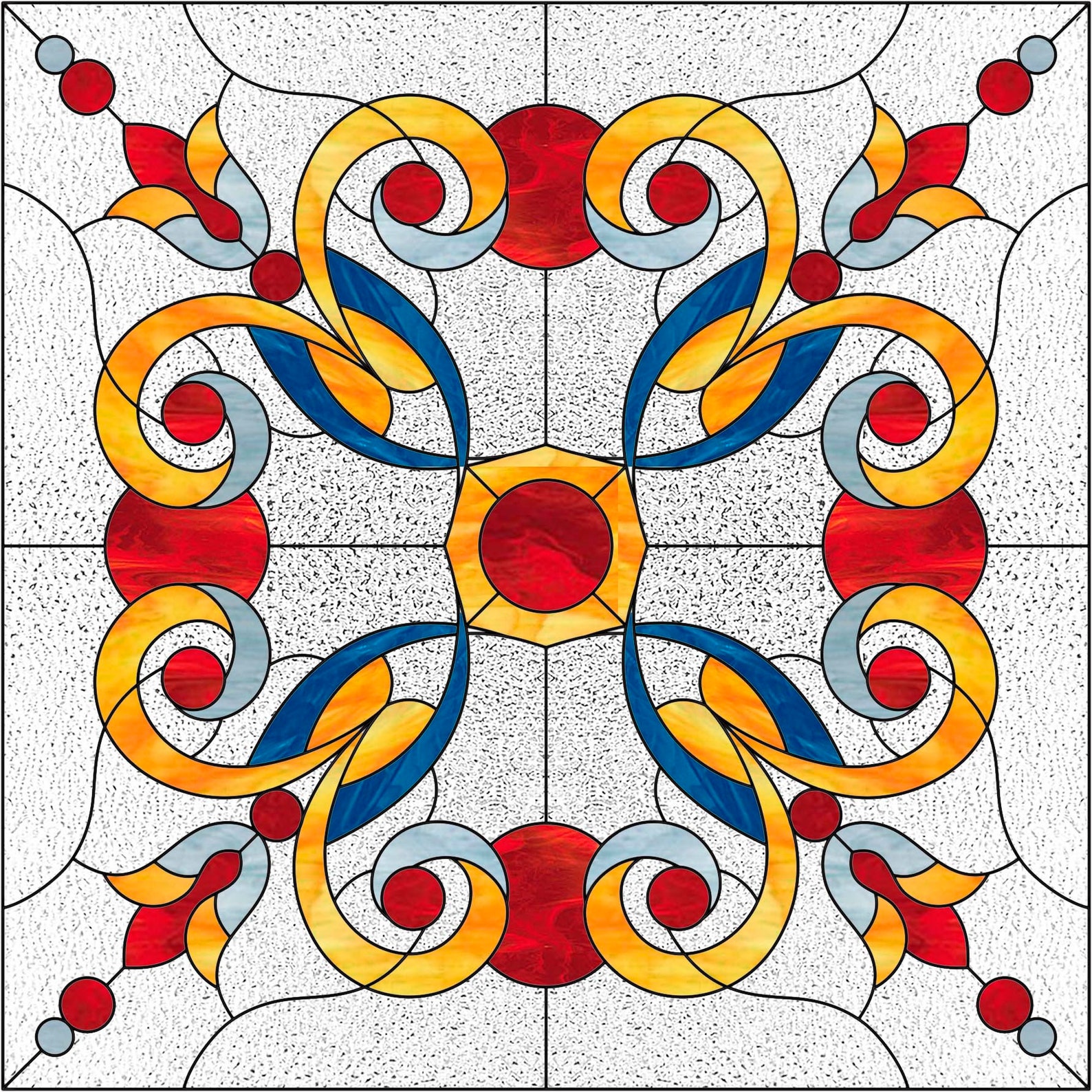 Stained Glass Geometric & Abstract Pattern PDF, Stain Glass Window ...