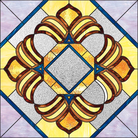 Geometric Abstract Stained Glass Patterns