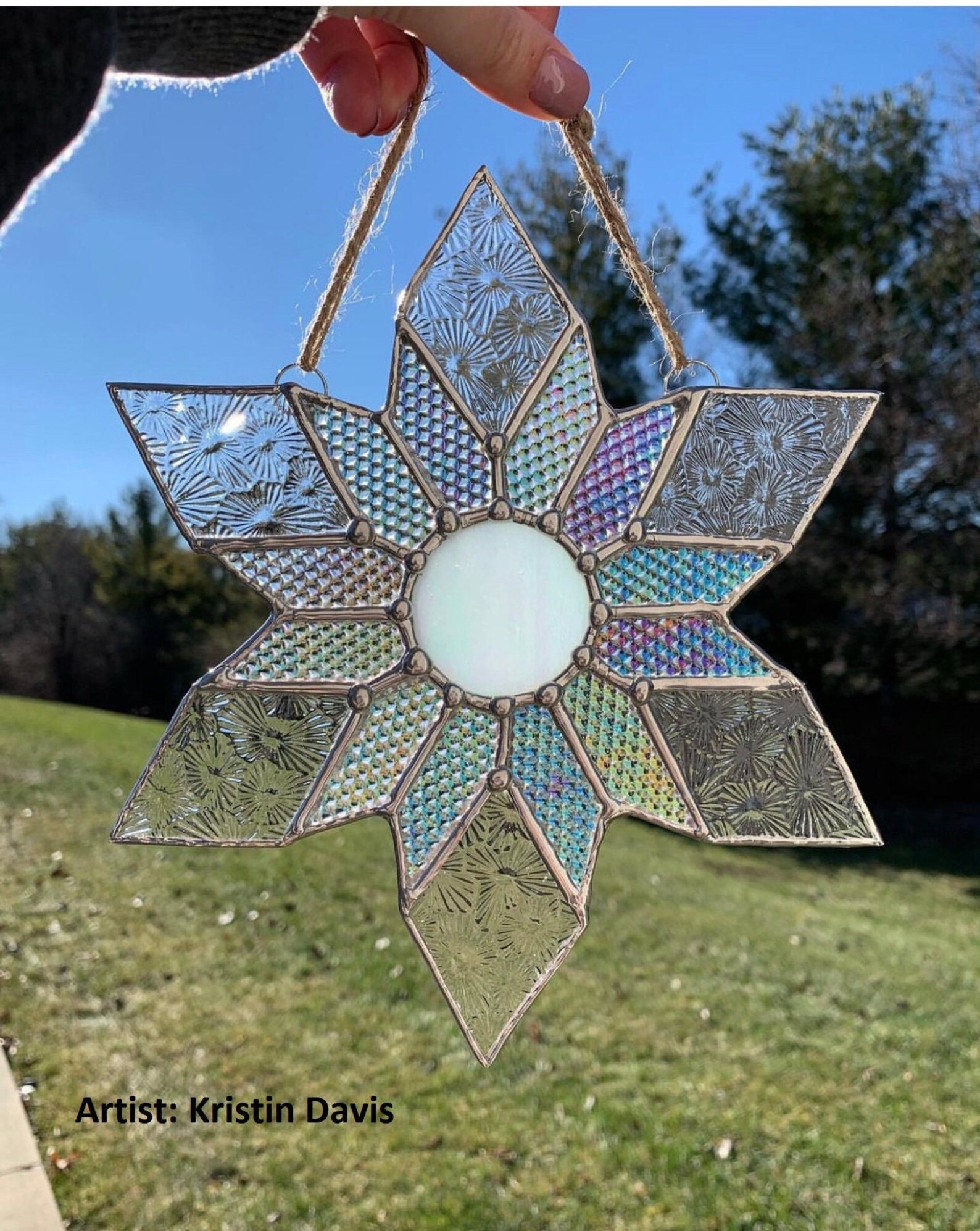 Snowflake Stained Glass Patterns set of 5, Christmas Ornament ...