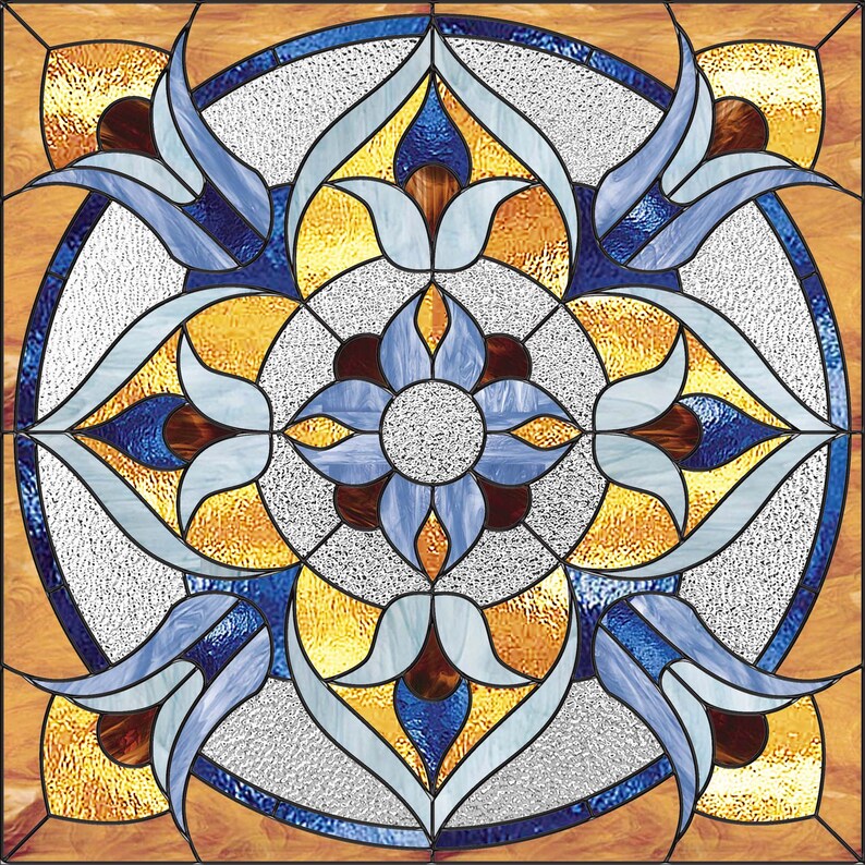 Stained Glass Geometric & Abstract Pattern PDF, Stain Glass Window ...