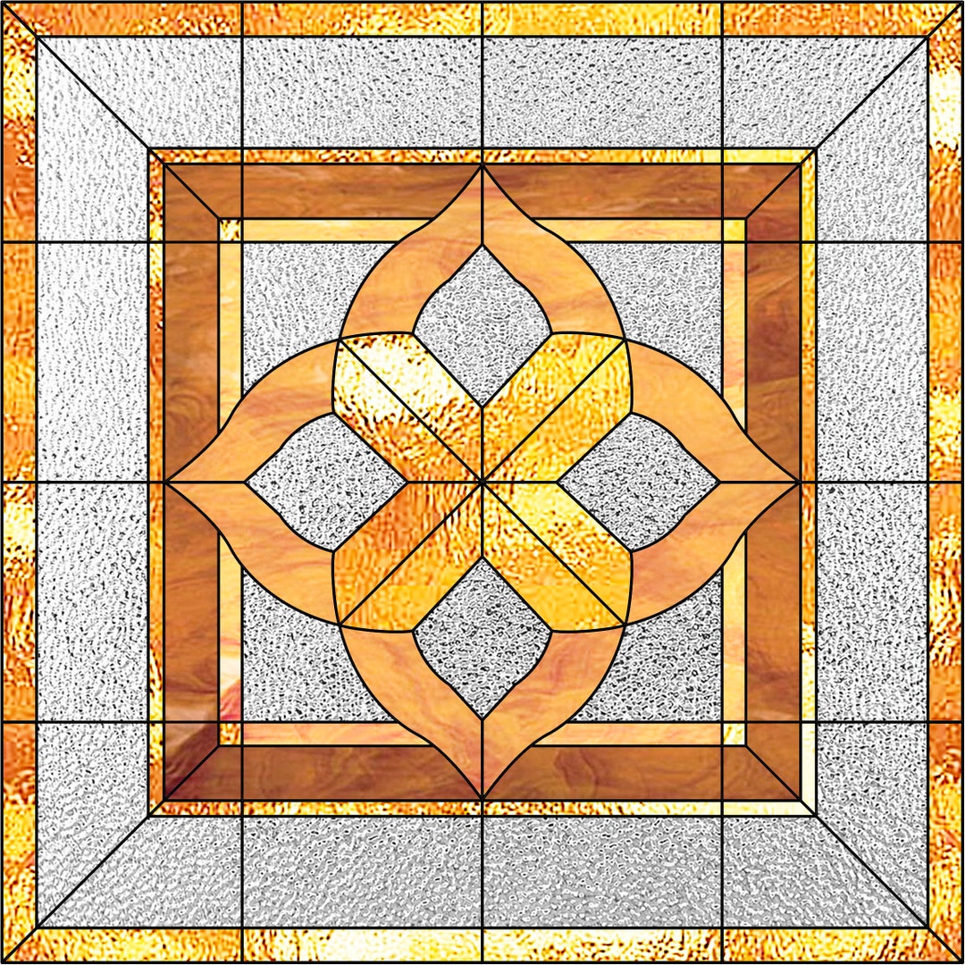 Stained Glass Geometric & Abstract Pattern PDF, Stain Glass Window ...