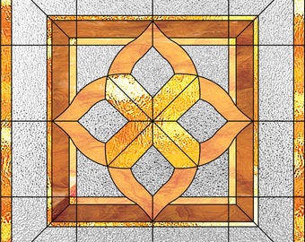 Stained Glass Geometric & Abstract Pattern PDF, Stain Glass Window ...