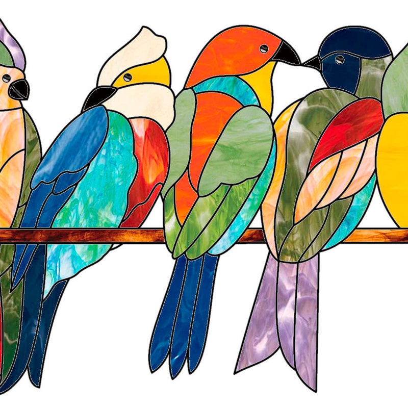 Stained Glass Bird - Etsy