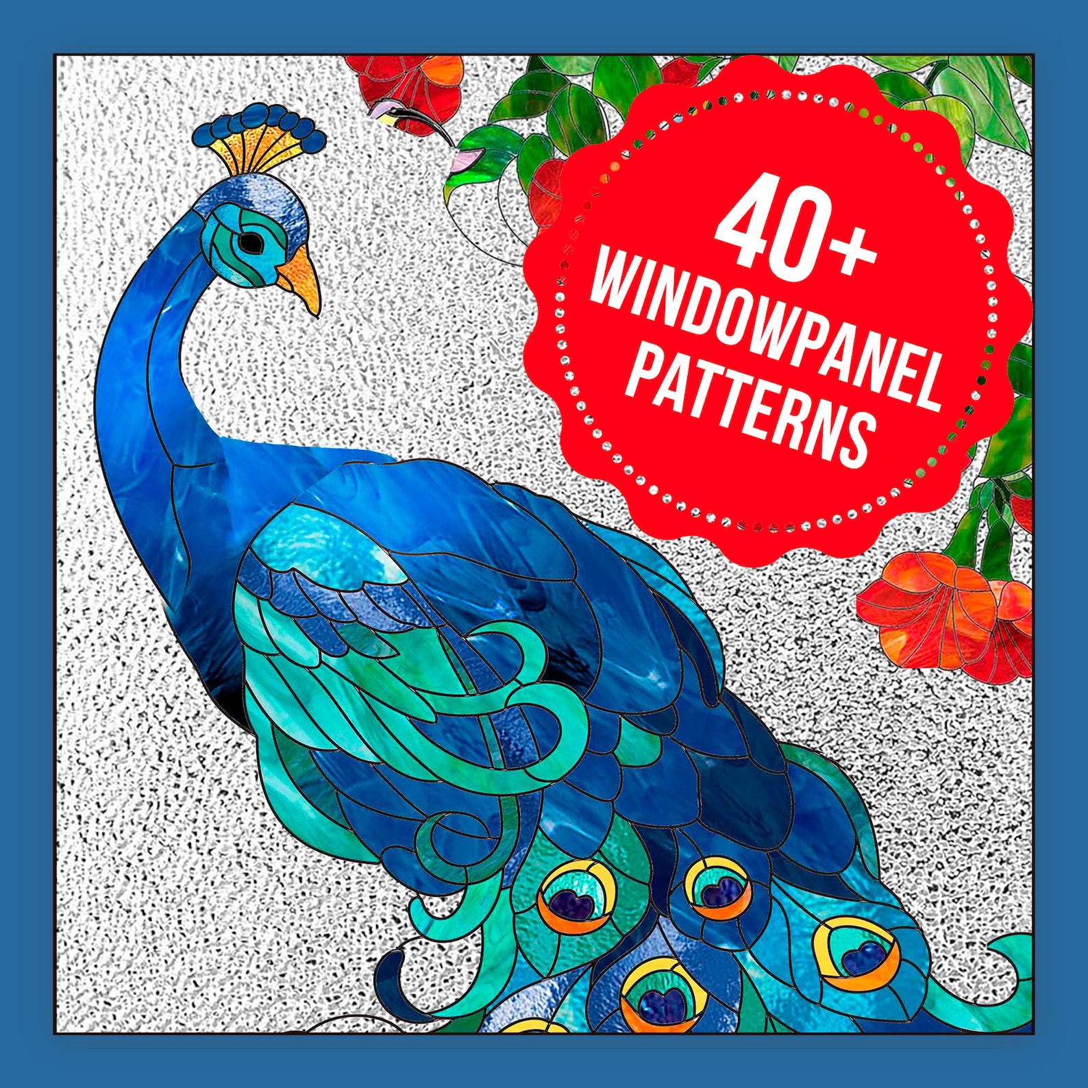 Stained Glass Pattern Bundle 40 Patterns, Stain Glass Window Panel ...