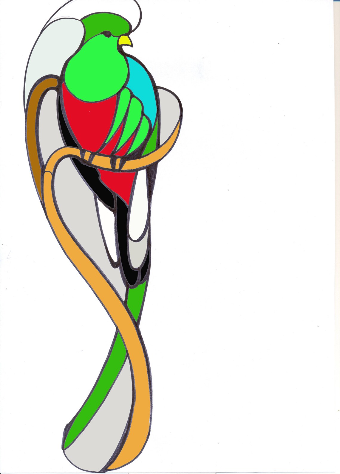 Bird Suncatcher Digital Pattern for Windows Stain Glass - Etsy