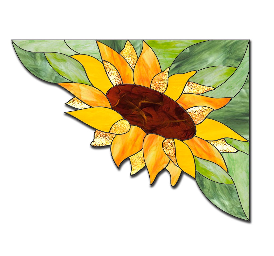 Stained Glass Sunflower Pattern to Download PDF, Stain Glass Window ...