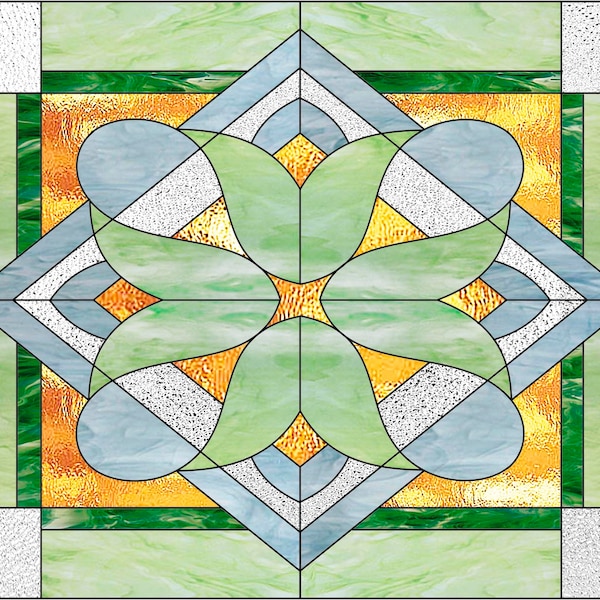 Square Stained Glass Patterns - Etsy