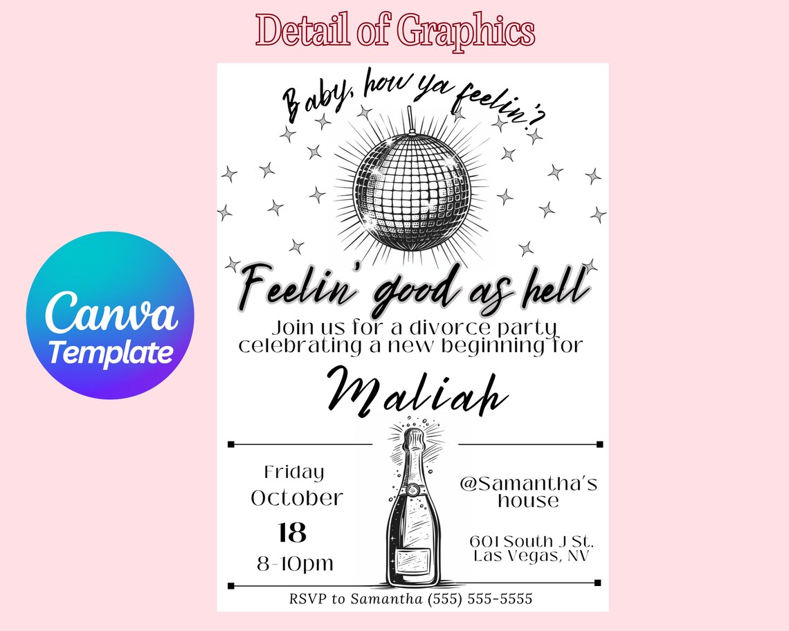 Divorce Party Invitation | Breakup Party Printable Invitation | Newly ...