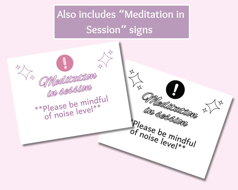 Sound Bath Door Sign | Printable Sound Bath in Session Sign | Color and ...