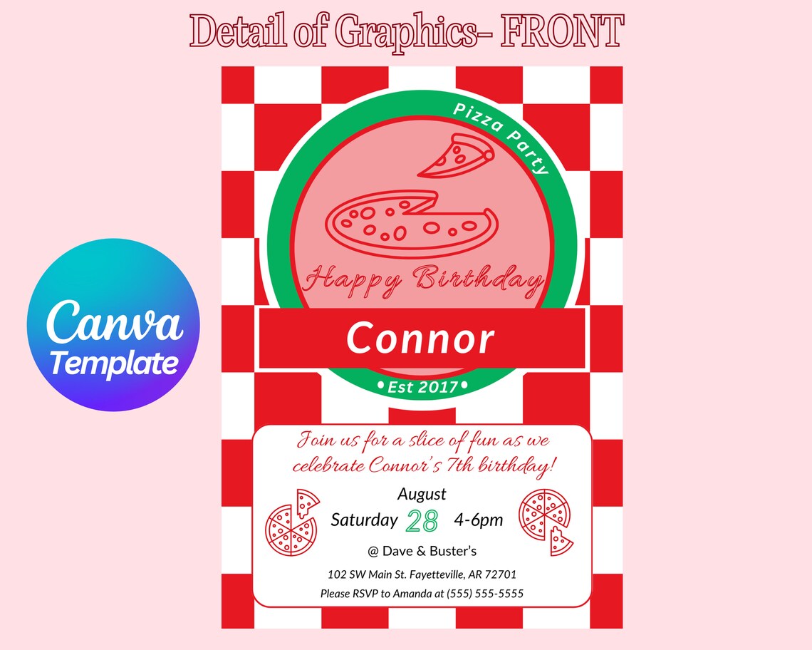 Pizza Party Electronic Invite | Slice of Fun Digital or Printable ...