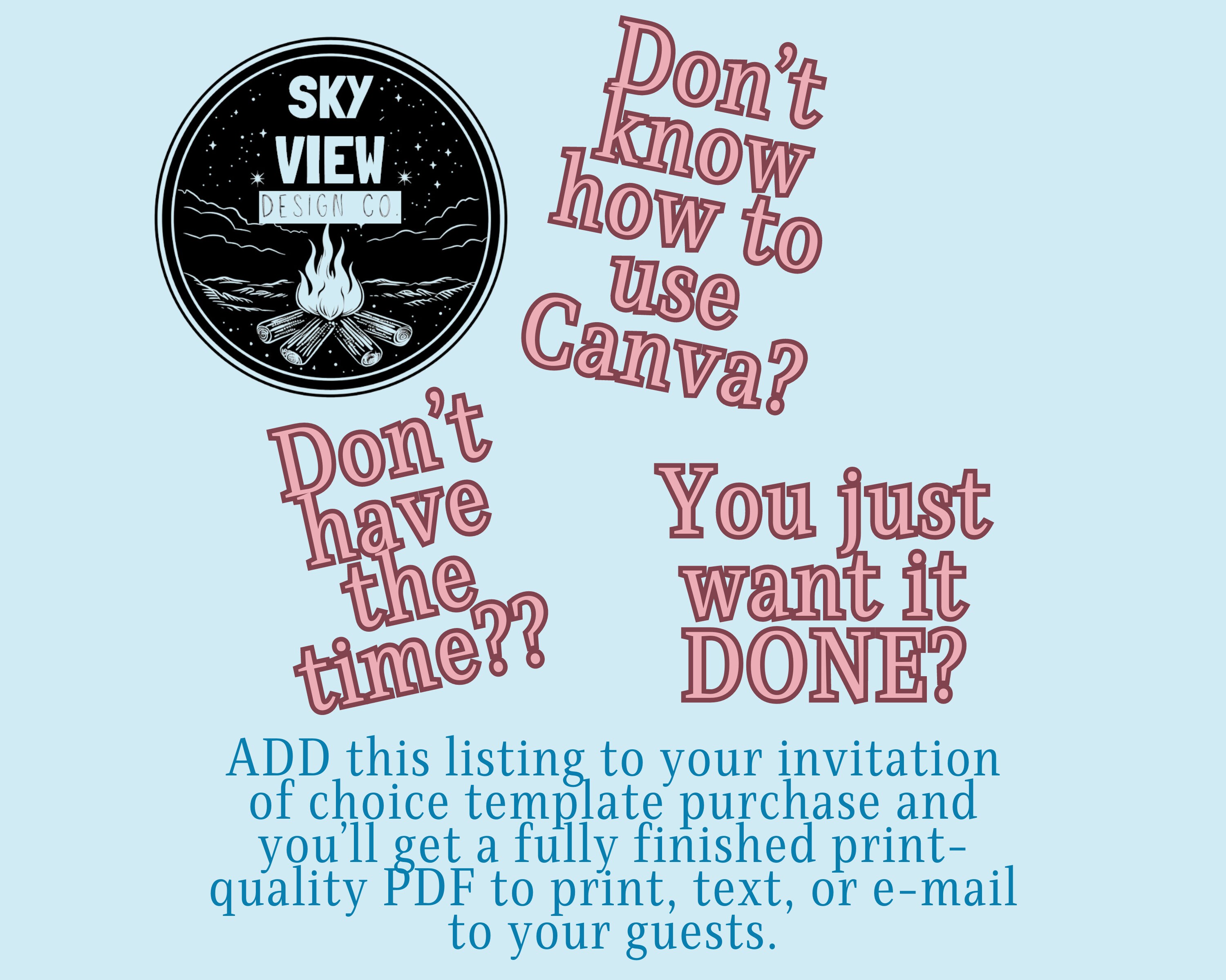 Party Invitation Customization Add-on PLEASE READ DESCRIPTION - Etsy